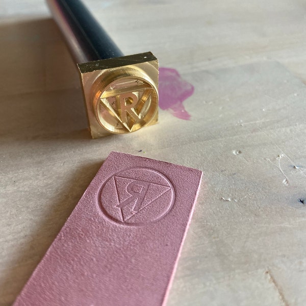 Custom Leather Stamps • Handle Included • Made in USA • 3/8 Thick Brass ...