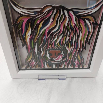 Highland Cow 3D Layered SVG for Cardstock/ Colorful Cow Wall Art ...