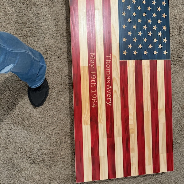 Custom Flag Unions. Laser Engraved Wood American Flag Union - Etsy
