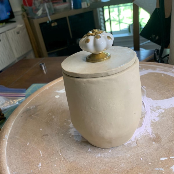 Storage Jar Pottery Template | Slab Building Tutorial | Box With Lid ...
