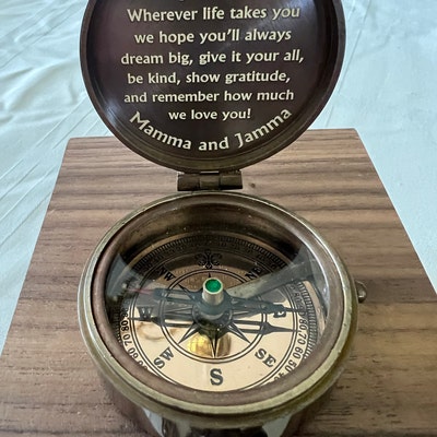 Engraved Compass, Baptism Gift, Baptism Compass, First Communion Gift ...