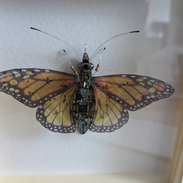 The Large Turquoise Buckeye Butterfly, Circuit Board Insect - Etsy