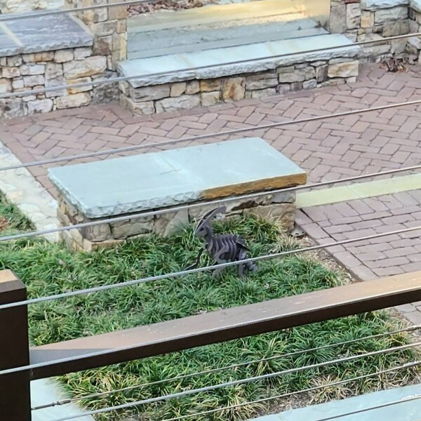 Rusty Metal T-rex Dinosaur Fence Post Topper - Garden Ornaments - Art ...