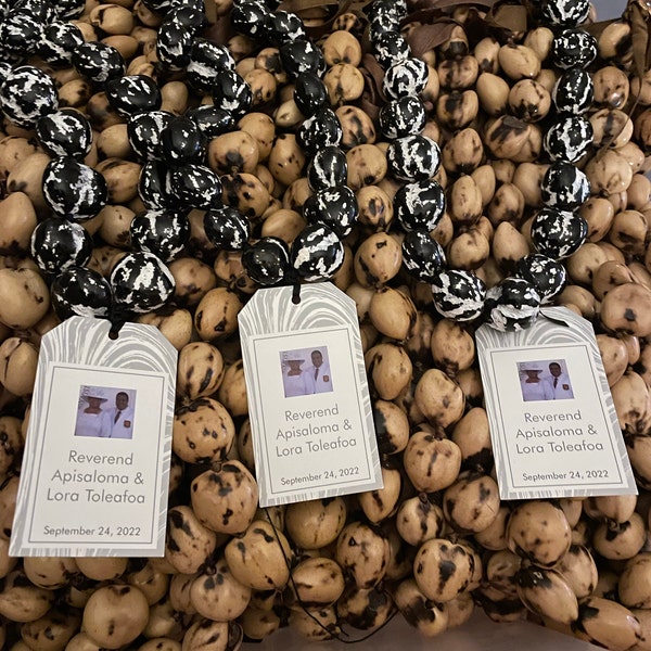 Hawaii Wedding Mongo Shells With Kukui Nut Lei Necklace - Etsy