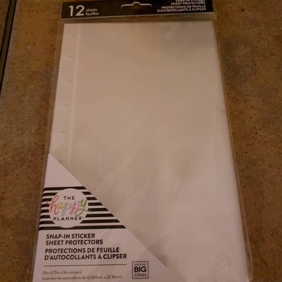 Snap-in Sticker Page Protectors 12 Sheets Everyday MAMBI Happy Planner ...