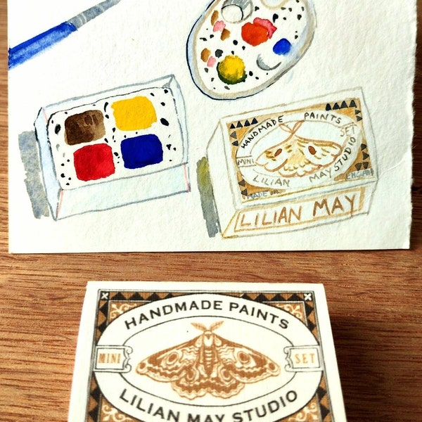 Palette and Matchbox Paint Set, Plastic-free, Handmade Art Supplies ...