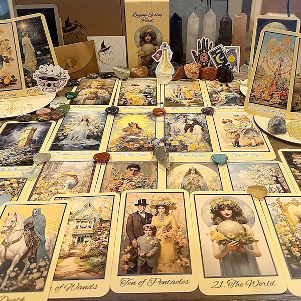 Bygone Spring Tarot • Antique Springtime 78-card Deck • Victorian ...