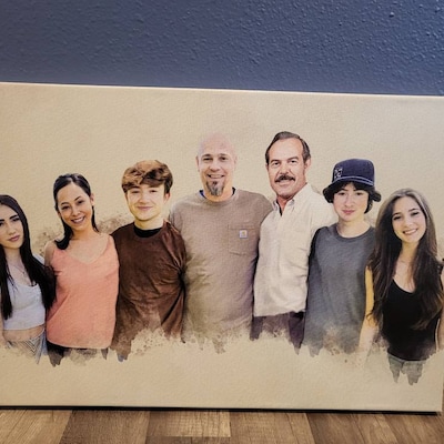 Custom Memorial Portrait Pictures With Deceased Loved One Incorporating ...