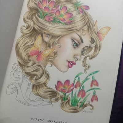 Wood Elfling Coloring Page Grayscale Illustration Instant Download ...