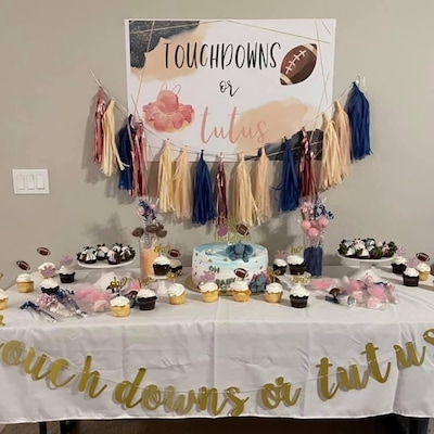 Touchdowns or Tutus Gender Reveal, Gender Reveal Football, Touchdowns ...