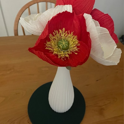 Paper Poppies Set, Paper Flower Bouquet, Paper Anniversary, Wedding ...