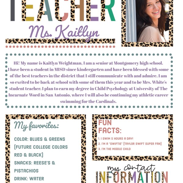 Leopard Print Meet the Teacher | Editable Welcome Flyer | Google Sheets ...