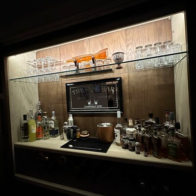 Personalized Liquor Bottle Bar Mirrorlarge Mirrorpersonalized Bar ...