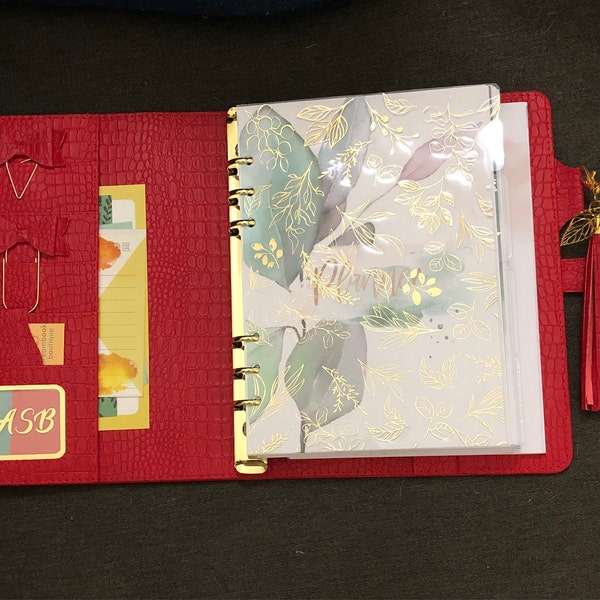 Luxury Planner Binder, Handmade Planner Cover, A6/A5 Planner, Vegan ...