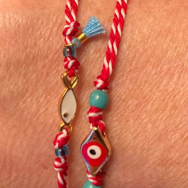 Small Cute Fish Bracelet | Cord Bracelet With Fish Link and Miyuki ...