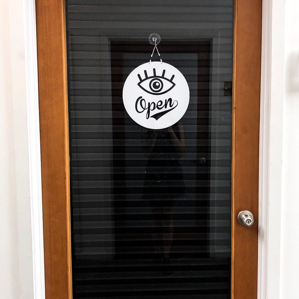 Double Sided Open and Closed Sign for Eye Care, Unique Open Closed Sign ...