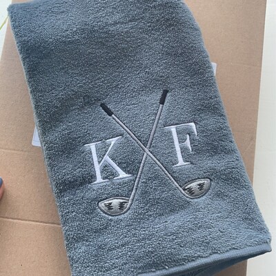 Personalised Golf Gift Box Set Embroidered Golf Towel Golf - Etsy UK