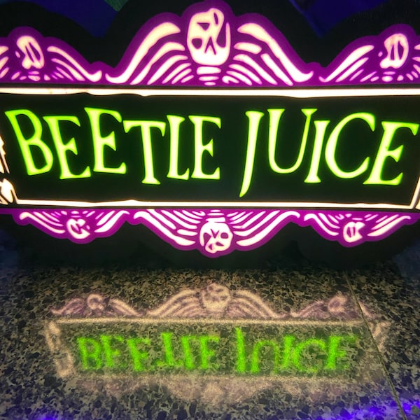Beetlejuice Inspired "it's Showtime" LED Sign-halloween Decor, Light-up ...