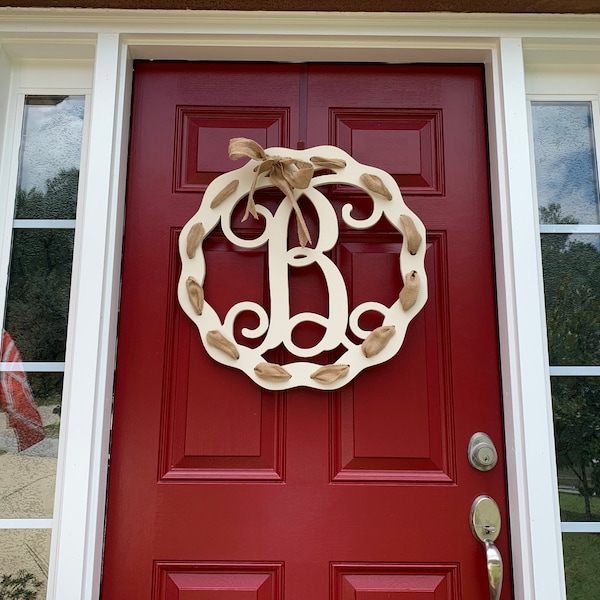 Personalized Front Door Initial Sign, Metal, PVC, or Wood - Etsy