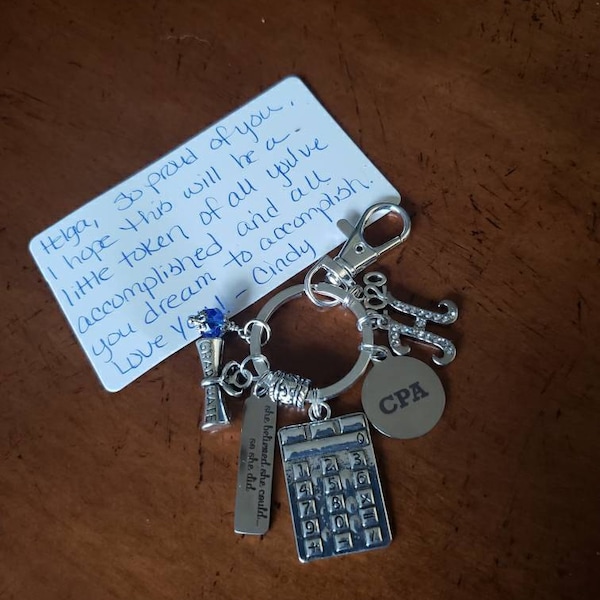Personalized CPA Keychain-cpa Graduation Gift- Accountant Jewelry Gift ...
