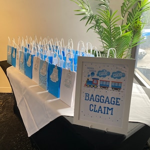 Train Birthday Party Table Signs Set Party Decor Pack Chugga Choo Choo ...