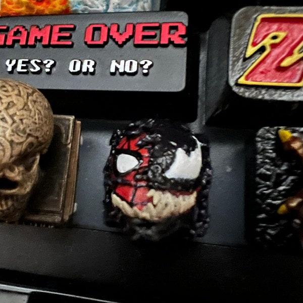 Handmade Venom Keycap, Artisan Spiderman Keycap, Venom X Spiderman ...