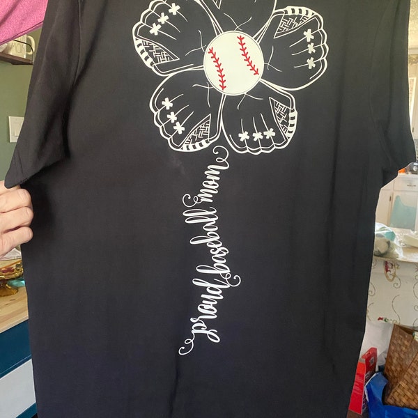SVG Proud Baseball Mom, Baseball Flower, Baseball Flower Mom, SVG ...