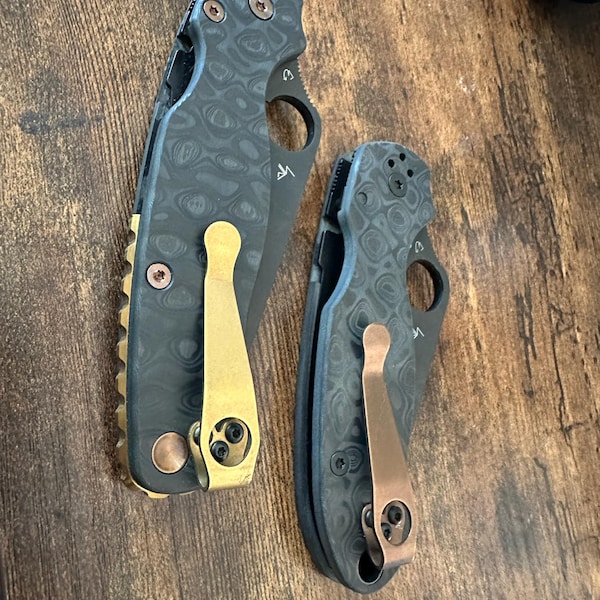 PM3 Lotus Black Canvas Micarta Scales for Spyderco Paramilitary 3 ...
