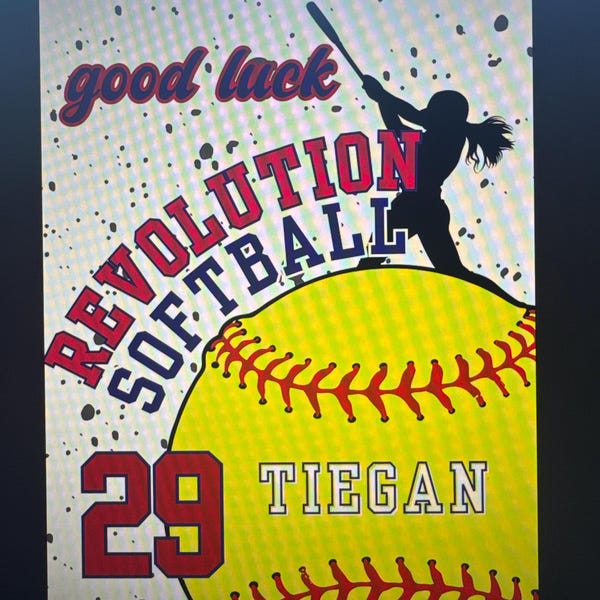 Softball Locker Sign Template for Softball Hotel Door Sign for Team ...