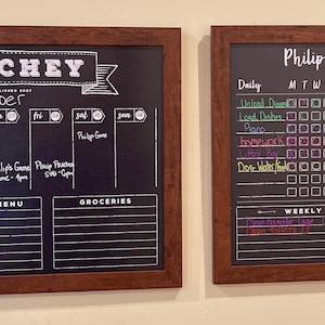 Chalkboard Chore Chart SMALL Dry Erase Chore Chart Framed | Etsy