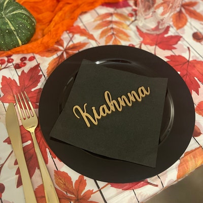 Acrylic Wedding Place Card Signs, Wood Table Setting Names,personalized ...