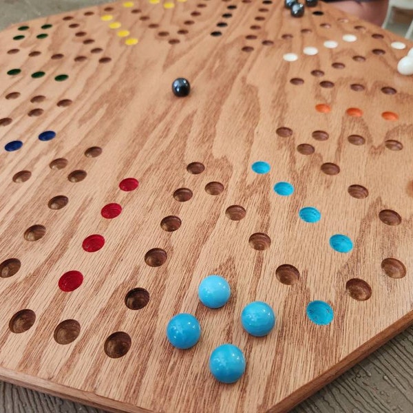 5 Marbles per Player | 8-player Wahoo Game Board | 20" Octagon ...
