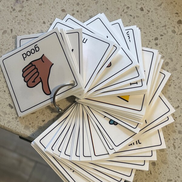 Picture Communication Board Keyring Cards | Communication Cards for Non ...