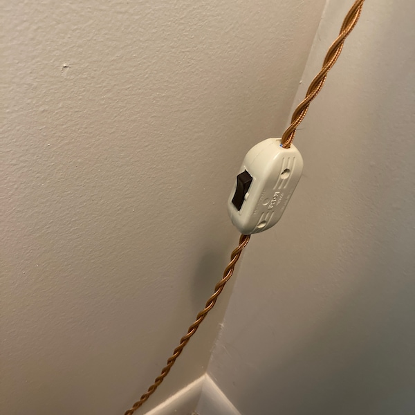 Inline Cord Switch - Cooper Vintage Style Rocker Feed Thru Switch - Top ...