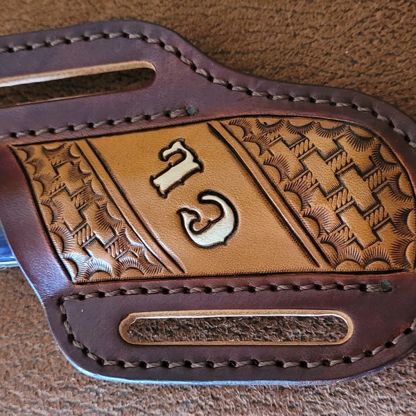 Leather Knife Sheath, Handmade Pancake Knife Sheath, Knife Holster ...