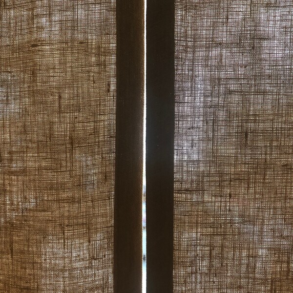 Amber Linen Noren Curtain, Japanese Linen Noren Panel, Japanese Curtain ...