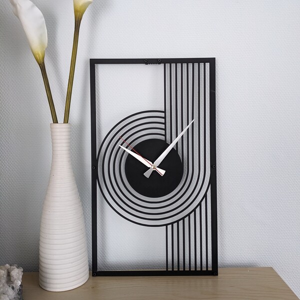 Metal Rectangle Wall Clock, Metal Wall Clocks, Rectangle Large Wall ...