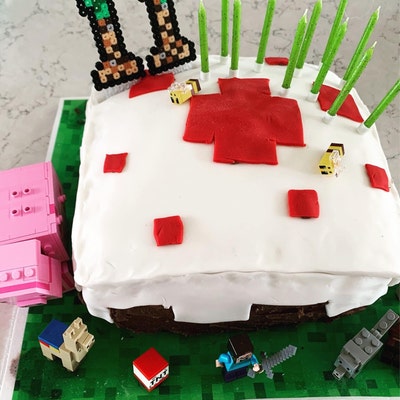 Handmade Minecraft Themed Numbered Cake Toppers 5,6,7,8,9,10,11,12 - Etsy