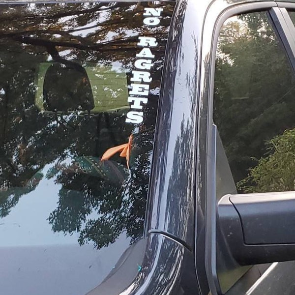 Funny Car Stickers - No Ragrets - Vehicle Sticker Window Decals - VWAQ ...