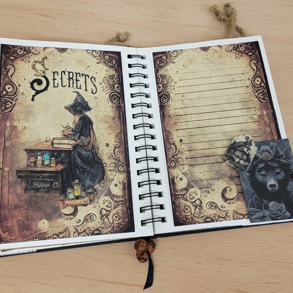 Old Witch Junk Journal Kit, Digital Download, Witch Ephemera, Grimoire ...