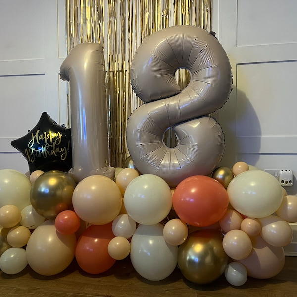 Customisable Double Digit Balloon Sculpture, Choose Your Own Colours ...