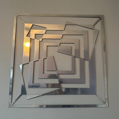 Metal Optical Illusion Decor Metal Wall Art Optical İllusion Wall Art ...