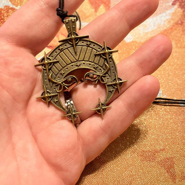 Brass Pendant Fantasy Selune Symbol - Etsy