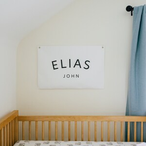 Baby Name Flag Canvas Flag Nursery Name Sign Custom Name - Etsy