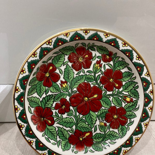 Mason's Ironstone Appliqué Pattern Dinner Plate. Black & Orange ...