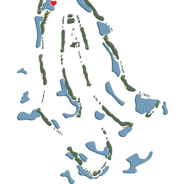 Any Golf Course Map, Custom Print of Golf Course, Custom Golf Course ...