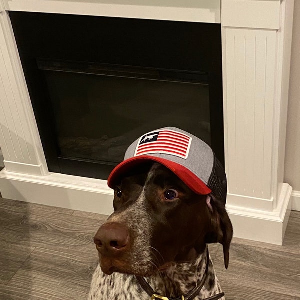 Red, White & Bird Dogs Hat | German Shorthair Pointer Hat | GSP Gift ...