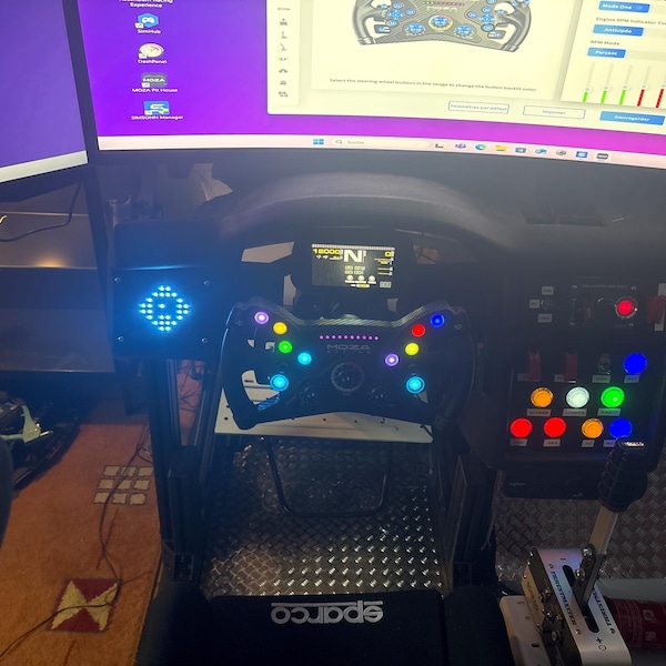 Button Box Sim Racing Console, 22 Funzioni, Leva Ignizione E Start ...