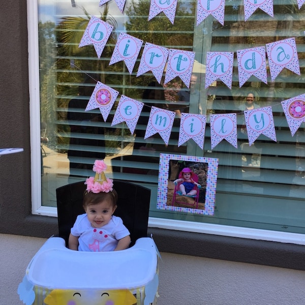 Sprinkle Donut Banner. Full Alphabet, Numbers & Donuts. for Birthday ...