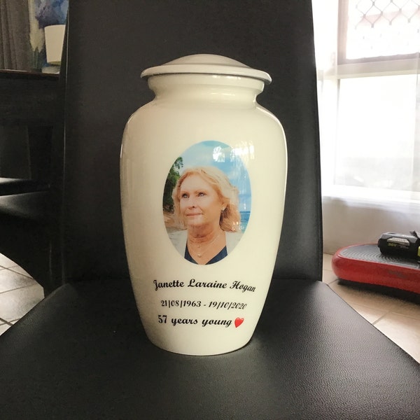 Personalized Funeral Cremation Urn - Custom Photo Urn - Upload Picture ...